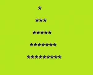 Print star triangle center pattern - EasyCodeBook.com